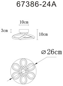Globo 67386-24A - LED Stropní svítidlo MELISAND LED/24W/230V pr. 26 cm černá