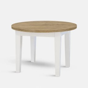Stima Kulatý stůl FIT II. Průměr 110 + 35 cm dub halifax tabákový černá