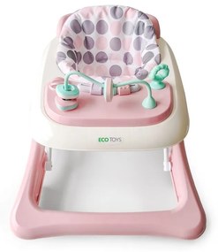 EcoToys Interaktivní dětské chodítko - růžové, J-A202C0 PINK