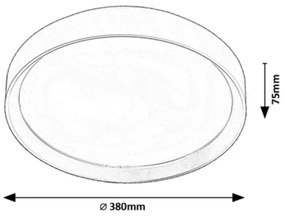 Rabalux 71185 - LED Stropní svítidlo LIATRIS LED/25W/230V 3000K pr. 38 cm