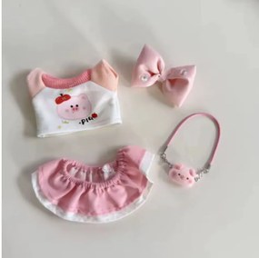 Stylové oblečení pro panenky LABUBU (17 cm) Varianta: set prasátko