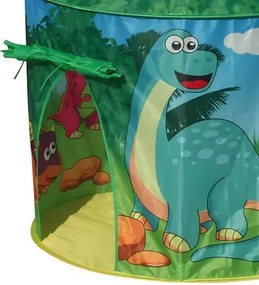 Dětský stan Dinosauří hrad zelený / Dětský stan / 105 x 125 x 105 cm /