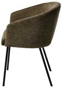 Designová jídelní židle Paulina olivová zelená