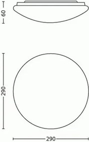 Philips Twirly bílá / Přisazené LED svítidlo / 1x12W / 1200lm / 2700K