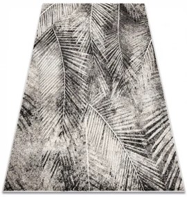 koberec MATEO 8035/944 Moderní palmové listy strukturální šedá / bé velikost 180x270 cm | krásné koberce cz