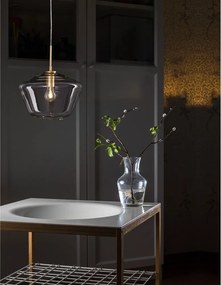 Skleněné závěsné svítidlo ve zlaté barvě se skleněným stínidlem ø 30 cm Prisma – Nova Luce