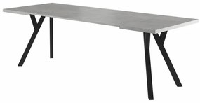 Rozkládací jídelní stůl 90-240 cm Marion (beton + černá) (pro 8 a více osob). 1050484
