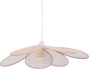 Květinová stropní lampa Okai, růžová, 64 x 18 x 64 cm