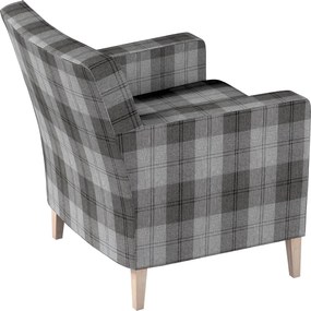Potah na křeslo IKEA Karlstad barva šedá látka pletený vzor, vzorované