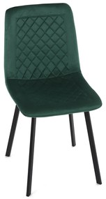 Jídelní židle DCL-973 GRN4 sametová látka zelená, kov černý lak mat