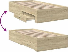 Rám postele se zásuvkami dub sonoma 90x200 cm kompozitní dřevo 3280428