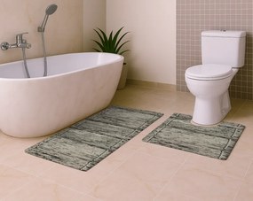 Sada koupelnových pěnových předložek s výkrojem u WC AQN-505B - Mořská paluba (různé velikosti)