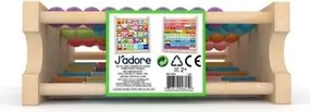 JADORE Počítadlo a abeceda se zvířátky 2v1 / Didaktická hračka / Dřevo