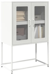 Skříň highboard bílá 68x39x107 cm ocel