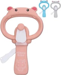 WIKY Ruční větráček Hroch / Plast / 3 barvy / 18 cm