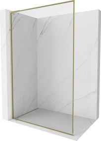 Mexen Kioto-F L Sprchová stěna Walk-in s rámem 60 x 202 cm, transparentní 8 mm, zlatá - 800-060-174-50-00