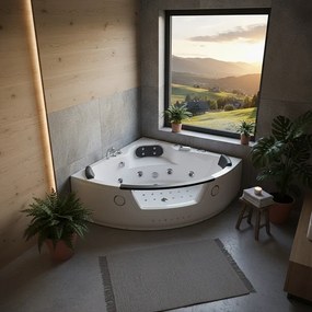 Terra Hydromasážní vířivá vana TIGA 604 152x152 bez ohřevu vody