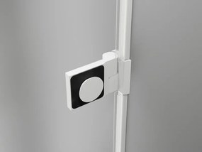 Mexen Lunar-B sprchové dveře otočné levé 90 cm, transparentní, bílé - 832-090-000-20-00-L