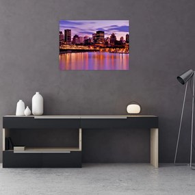 Obraz nočního města (70x50 cm)