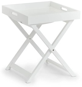 Odkládací stolek s podnosem, MDF, 40 x 40 x 46,5 cm