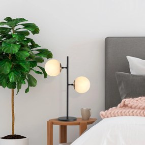 OPVIQ Stolní lampa FAZLI černá čiré sklo