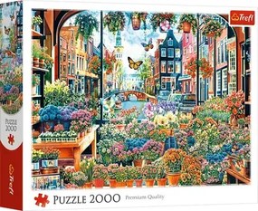 TREFL Puzzle Květinářství v Amsterdamu / 2000 dílků / 96 x 68 cm