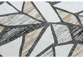 koberec SISAL COOPER Mozaika 22208 ecru / černý velikost 140x190 cm | krásné koberce cz