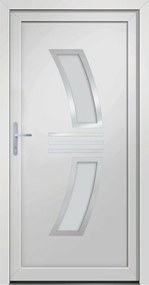 vidaXL Vchodové dveře 98 x 200 cm PVC [3187932] Barva: Bílá