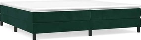 Box spring postel s matrací tmavě zelená 200x200 cm samet 3144354