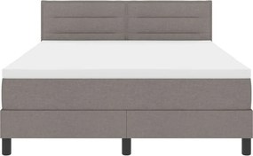 Postel s boxspringem s čelo Taupe 140 x 200 cm textil 3338619