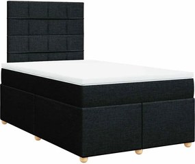 Box spring postel s matrací černá 120x200 cm textil 3293549