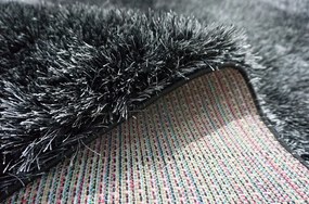Koberec SEVEN SOFT 7901 černý / šedý