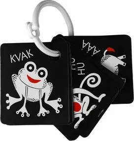 RAPPA Kontrastní kartičky s barevným prvkem / 9 ks / Poznávací hračka