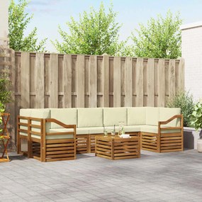 Venkovní pohovková souprava 8 ks Přirozená a Krémová 3374545