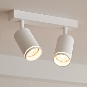 Bodové svítidlo Pipe Ring, 2x bílé kovové stínítko, w