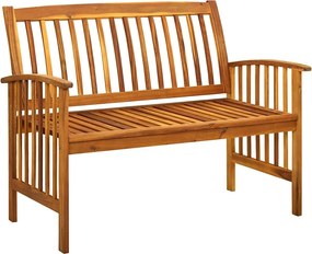 Zahradní lavice s poduškou 119 cm masivní akáciové dřevo 312133
