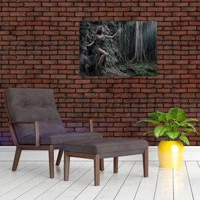 Skleněný obraz - Lesní víla (70x50 cm)