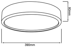 Brilliant - LED Stropní svítidlo SLIMLINE LED/22W/230V pr. 39 cm gumovník
