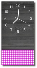 Nástěnné hodiny vertikální Dřevěná barevná mřížka