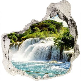 Wallmuralia Nálepka fototapeta 3D výhled Vodopád Krka 75x75 cm