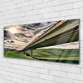 akrylový obraz Dálnice Most Údolí 125x50 cm