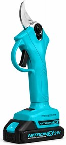 Akumulátorové zahradní nůžky NITRONIX 4786 + 2x baterie + kufřík