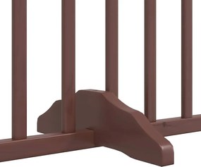 Zábrana pro psy s dvířky skládací 10 panelů hnědá 800 cm topol 3155635