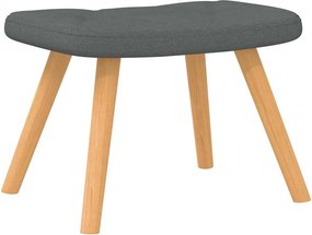 Houpací křeslo se stoličkou tmavě šedé textil 327623