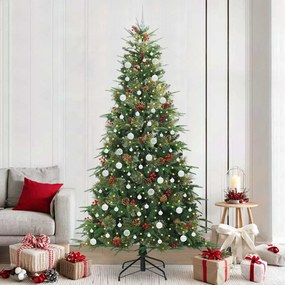 Umělý Skládací Vánoční Strom s stojanem Zelená 240 cm PE a PVC 3397448