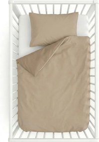 Kvalitex Bavlněné povlečení do dětské postýlky béžové 1x 90/135, 1x 40/60cm