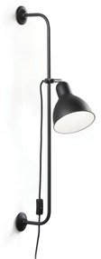 IDEAL LUX Nástěnná lampa SHOWER, černá 179643