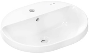 Hansgrohe Xuniva U - Umyvadlo, 55x45 cm, s přepadem, otvor pro baterii, SmartClean, bílá 61064450