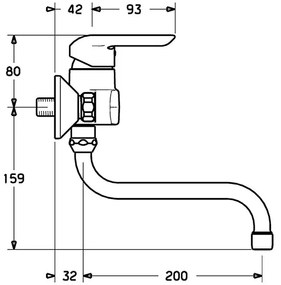 Hansa Kuchyňská dřezová baterie HANSAVANTIS 52532103