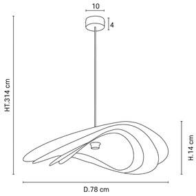 MARKET SET Selenitis závěsné světlo, Ø 78 cm